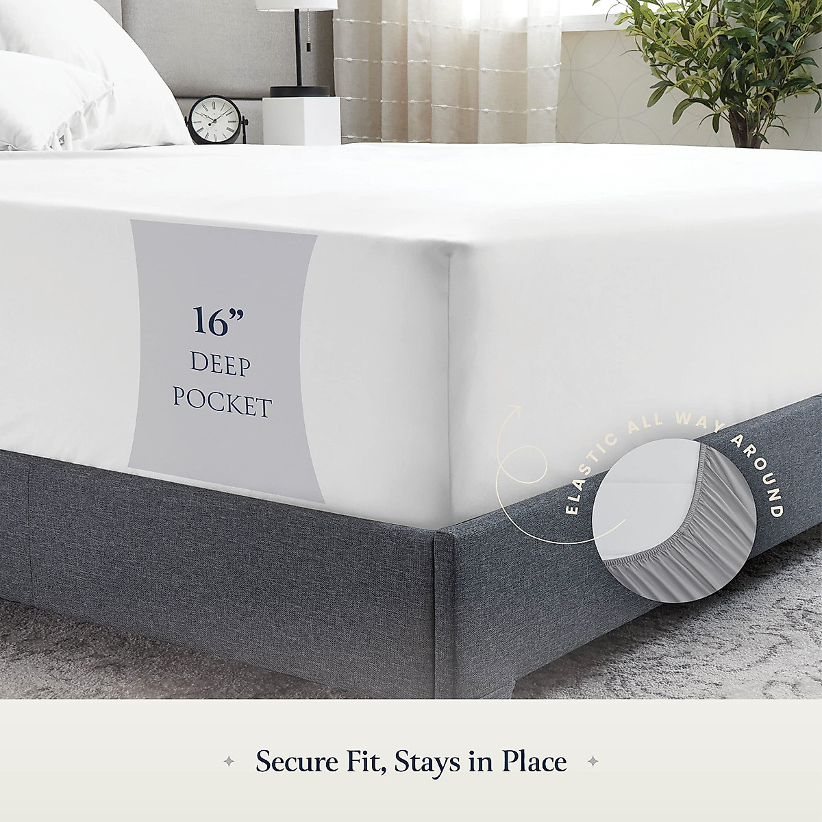 BELADOR Silky Soft Cali King White Sheet Set -Luxury 6 Piece Bed Sheets For California King Size Bed, Secure-Fit Deep Pocket Sheets With Elastic, Breathable Hotel Sheets & Pillowcase Set, Wrinkle Free