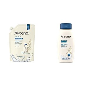 Aveeno Skin Relief Body Wash, Fragrance Free, Refill, 36 Fl. Oz Skin Relief Fragrance-Free Moisturizing Body Wash