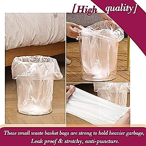 4 Gallon 180pcs Small Clear Trash Bags Strong Clear Garbage Bags, Bathroom Trash Can Bin Liners, Plastic Bags for Office, Waste Basket Liner, Fit 12-15 Liter, 3,3.5,4,4.5 Gal（Clear 180）