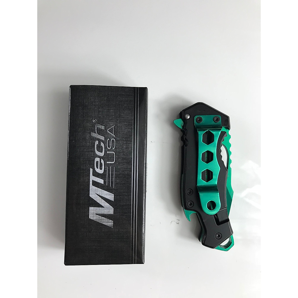 Small Colored MTech Style Pocket Knife Spring Asissted (Green)