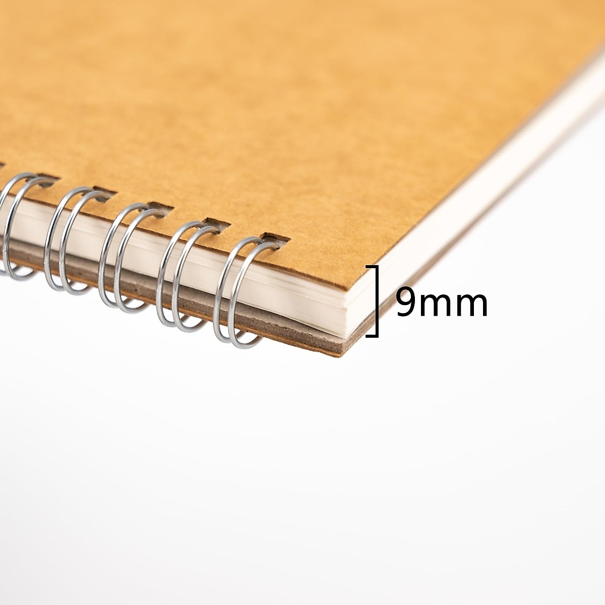 DSTELIN 10 inch x 7.5 inch, 100GSM, Blank Spiral Notebook, 3-Pack, Soft Cover, Sketch book, 100 Pages / 50 Sheets, with writing backboard, (Brown)