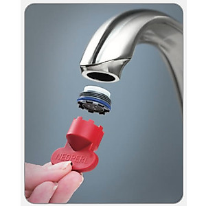 Neoperl Slim Laminar Faucet Aerator SSR Angle Hidden Directional Clear Stream M24 for Kitchen/Bathroom with Install Key (Yellow 2.2 gpm)