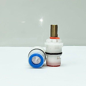 Ceramic Stem Disc Faucet Cartridge Replacement Bathroom Tap (1 Pair Hot & Cold) for Pfister 9608020 48/143/149 Series Valve Cartridge 9608060 Hot Valve Cartridge