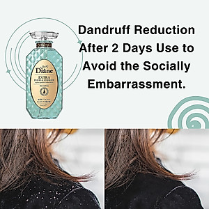 Moist Diane Perfect Beauty Extra Fresh & Hydrate Natural Hair Shampoo with Pump for Men & Women, Organic Keratin Hydrating & Moisturizing Japanese Haircare Products for Dry, Damaged Hair 15.2 fl oz