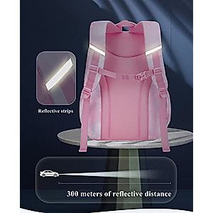 Girls backpack,Kids Backpack for Girl,Cute Elementary Bookbag Waterproof Large Capacity School Bag Backpacks for Girls (Pink)