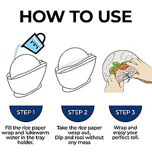 ASIADELI Premium Rice Paper Water Bowl - Water Bowl for soaking Rice Paper (bowl 23cm) (Bowl 10.7 inches)