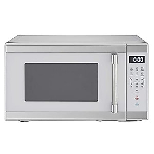 1.1 Cu. ft. 1000 W Mid Size Microwave Oven, 1000W, White Stainless Steel
