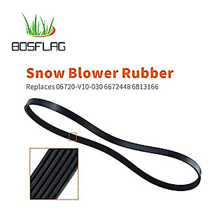 BOSFLAG 22431-V10-013 Drive Belt with 16950-ZM0-003 Fuel Shutoff Valve 98079-55846 Spark Plug Replaces Honda 22431-V10-003, 22431 V10 013, 22431 V10 003 for Honda HS520, HS520K1, HS720 Snowblowers