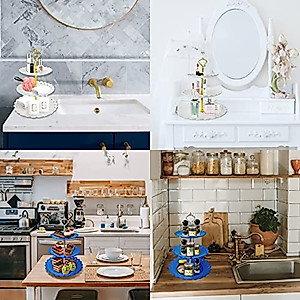 2 Set of Plastic 3-Tier Cupcake Stand Cupcake Holder,Desert Stands Set,Tiered Serving Tray, Cupcake Tower Display Dessert Cookie Candy Buffet Holder for Tea Party, Baby Shower and Wedding Carnival