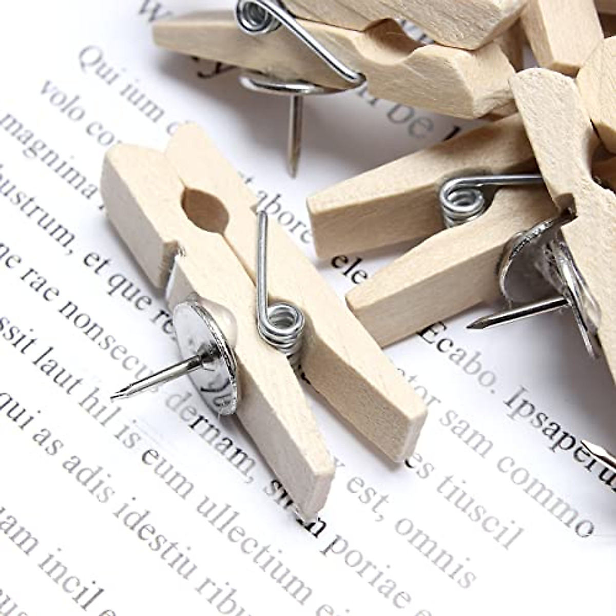 NUTJAM 20Pack Mini Clothespins, Mini Clothes Pins, Wooden Small Clothes Clips for Photos, Clothesline, Bag, Crafts, Art Wall, Pictures