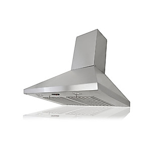 KOBE Range Hoods CHX8130SQB-1 Wall Mount Range Hood, 30-Inch, Stainless Steel