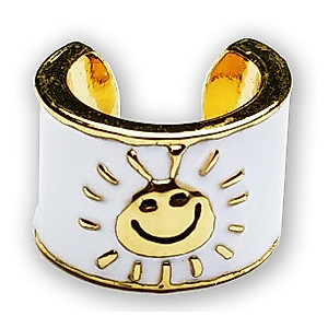 charMED Custom Stethoscope Charms - Sunshine Charm - Gifts for Nurses, Doctors, Veterinarians, Technicians, Surgeons, and Healthcare Professionals - Easy to Clean Metal - Gold Color 0.5" Ring Charm