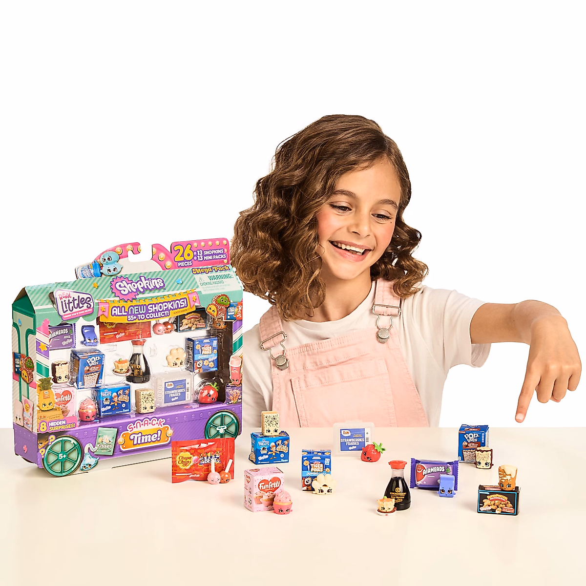 Shopkins Real Littles Snack Time Mega Pack, 13 Plus 13 Real Branded Mini Packs Including 8 Hidden Surprises Inside.
