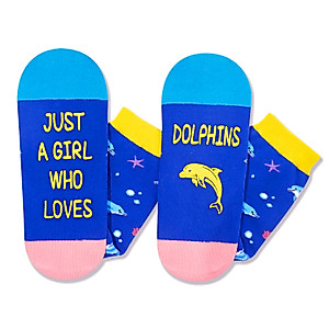 Zmart Funny Dolphin Socks for Women Girls, Dolphin Gifts Ocean Gifts, Dolphin Socks Ocean Socks Animal Socks