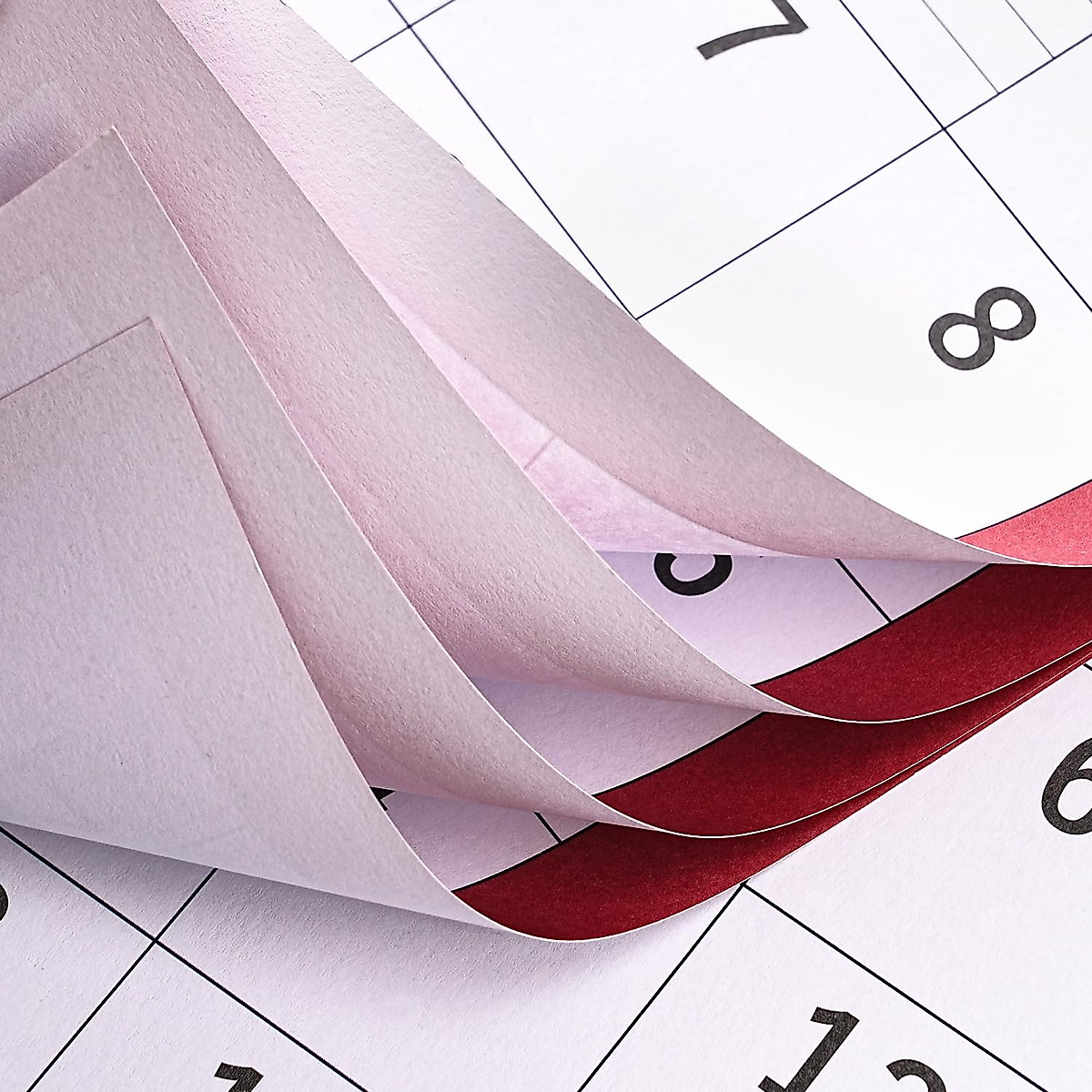 2023-2024 Calendar - 18 Monthly Calendar with Thick Paper, 14.6" x 11.5", Jan. 2023 - Jun. 2024, Twin-Wire Binding + Hanging Hook + Unruled Blocks with Julian Date, Horizontal - Pink