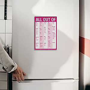 Knock Knock All Out Of Pad Grocery List Note Pad, 6 x 9-inches (Pink)