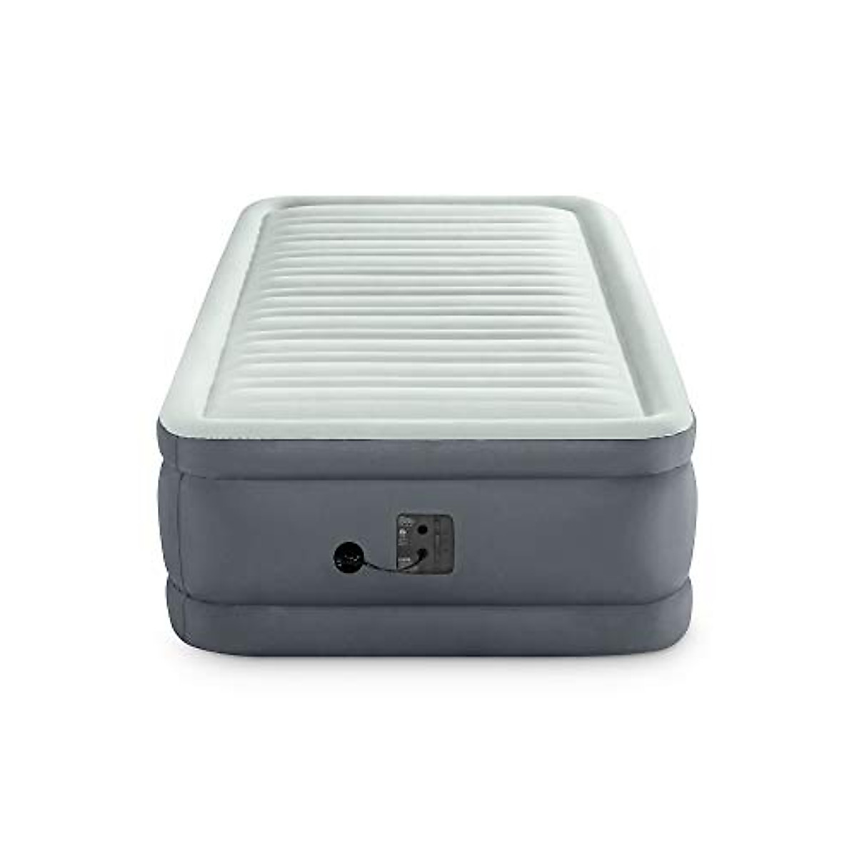 Intex PremAire I Fiber-Tech Elevated Dura Beam Technology Home Air Mattress Bed with Electric Built-in Pump, Twin