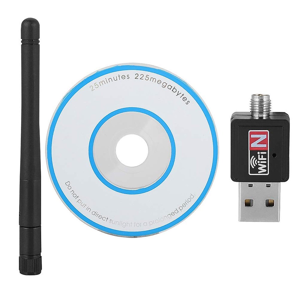 USB Adapter for PC,300Mbps USB2.0 2.4Ghz Network Card Adapter Dongle Transceiver,Support 64/128-Bit WEP,Support for Windows 2000/ Xp/Vista/7/8/10//Linux