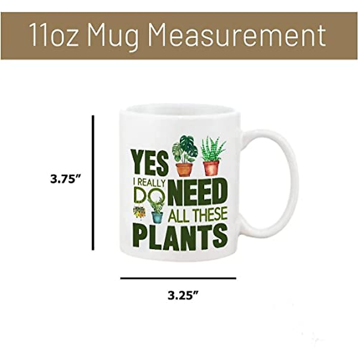 Babimarkeebei Funny Standard Plants Lover Gifts for Women Mom Plant Gifts Plant Addict Coffee Mug for Crazy Plant Lady Men Plant Themed Gift for Christmas Birthday All I Need is Plants Cup Spoon