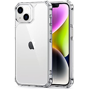 ESR for iPhone 14 Case/iPhone 13 Case Clear, Military-Grade Protection, Shockproof Air-Guard Corners, Yellowing-Resistant Acrylic Back, Phone Case for iPhone 14/iPhone 13, Air Armor Case, Clear