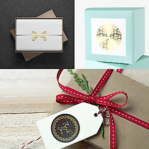 Pobees 30 Sheets 1.5"-1.8" Large Gold Foil Envelope Seal Stickers for Wedding Invitations,Greeting Cards,Party,Graduation,Gift Packaging,Self-Adhesive