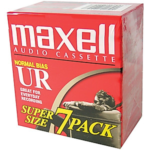 Maxell 108575 Optimally Designed for Voice Recording Brick Packs with Low Noise Surface - 90 Minute Audio Cassettes, 7 Tapes Per Pack
