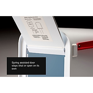 Mailbox Extra Large Mailbox - Extra Large Mailboxes for Outside with Stainless Steel Hinges - Mailbox Extra Large Capacity, Ultra-Durable Mailbox, Vandalproof Thick Puck Board Plastic (White)