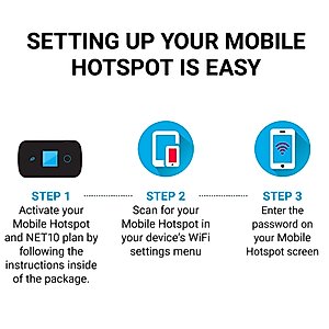 Net10 Carrier-Locked Moxee CDMA 4G LTE Mobile Hotspot - Connects up to 16 WiFi Enabled Devices - Built-in Color Display