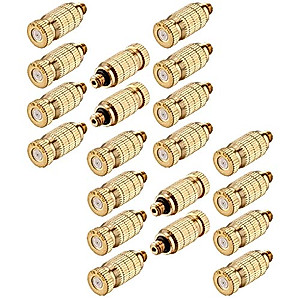 Lpraer 20 Pcs High Pressure Brass Misting Nozzles 0.016" Orifice (0.4mm) 10/24 UNC Thread Mister Nozzle Replacement for Garden, Greenhouse Irrigation