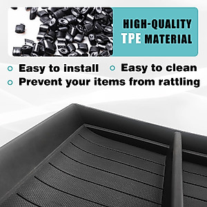 BestEvMod Lower Center Console Organizer Tray Storage Box Armrest Accessories TPE Material Compatible with Chevy Bolt EV 2017-2019&2021-2024 Bolt EUV 2022-2024 Accessories