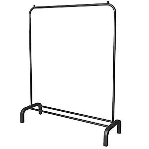 UDEAR Garment Rack Freestanding Hanger Multi-functional Single pole Bedroom Clothing Rack Bedroom, Black