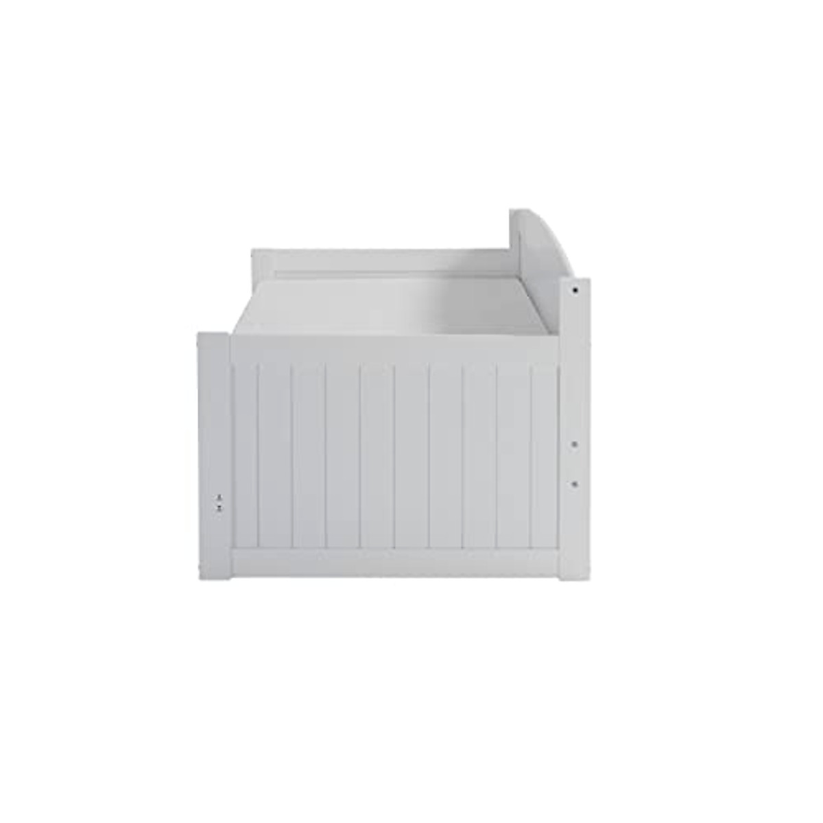 Alaterre Furniture Harmony Wood Daybed, Single, White Brazilian Pine Trundle Bed for Sleepovers with Kids, 2 Pull-Out Drawers, 220lbs Weight Capacity, Twin-Size Bed, Modern, Sturdy, Durable