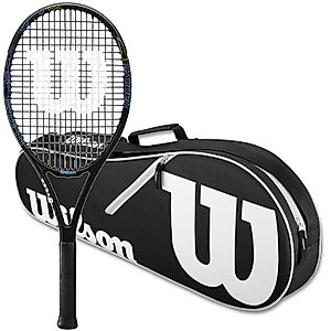 Wilson US Open BLX Tennis Racquet (4 3/8" Grip) Bundled with (1) Wilson Advantage II Tennis Bag (Black)