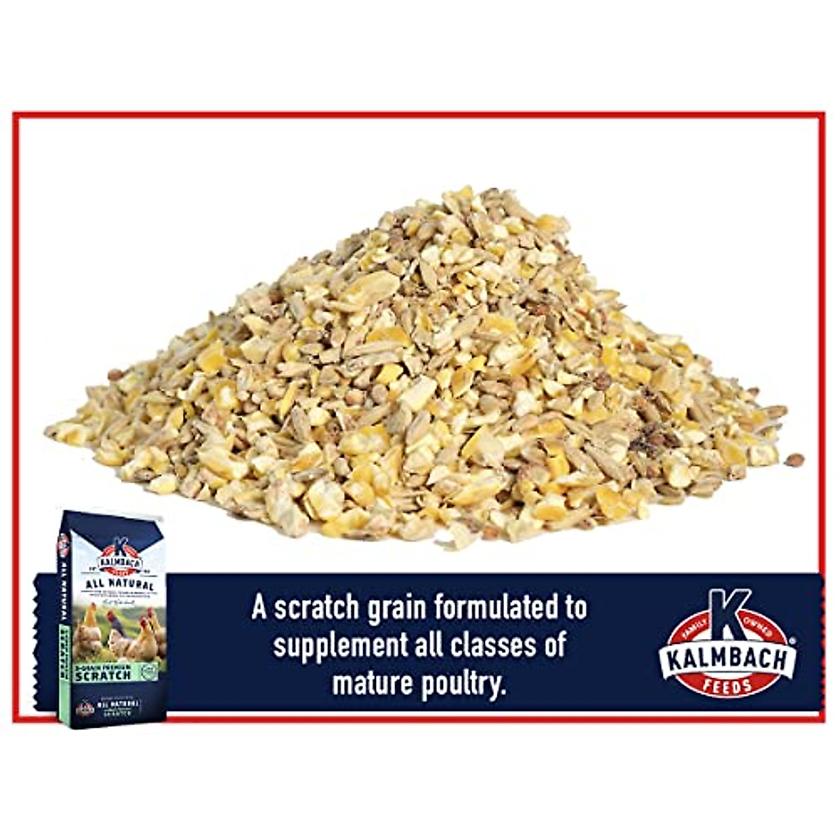 Kalmbach Feeds All Natural 5 Grain Premium Scratch Grain Treat for Chickens
