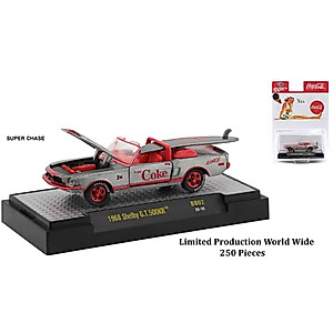Coca-Cola Bathing Beauties Set of 3 Cars with Surfboards Release 2 Limited Edition to 6980 Pieces Worldwide 1/64 Diecast Model Cars by M2 Machines 52500-BB02