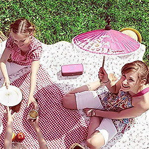 DOSS Bluetooth Speaker, SoundBox Touch Portable Wireless Speaker with 12W HD Sound and Bass, IPX4 Water-Resistant, 20H Playtime, Touch Control, Handsfree, Speaker for Home, Outdoor, Travel-Pink