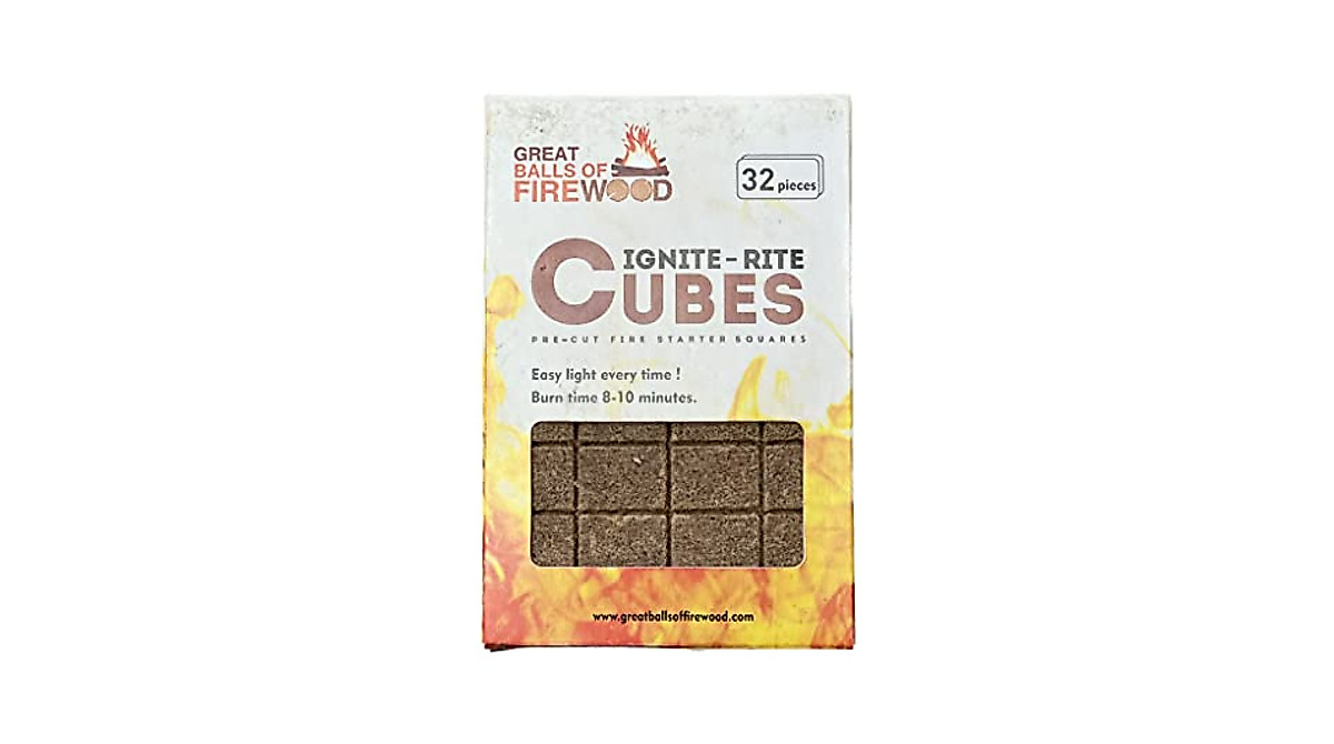 GBOF Ignite-Rite Cubes - Pre-Cut Fire Starter Cubes - 1 Box of 32 ...