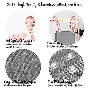 Storage Box Storage Bins 3 Pack Storage Cube Basket Bins Cloth Folding Box Closet Drawers Container Dresser Basket Organizer Shelf Collapsible for Underwear Sock Bra Tight Kids Toy (Gray)