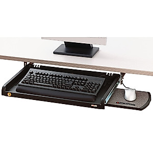 3M KD45 Underdesk Keyboard Drawer,Gel Rest,16-1/2-Inch L,21-Inch 12-3/4-Inch,BK