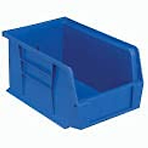 Quantum QUS221 Plastic Stackable Bin, 9-1/4 x 6 x 5 Blue - Lot of 12