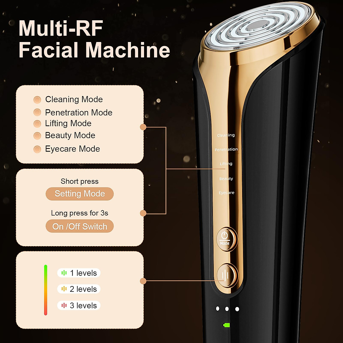 ANURAG 3 Barrel Curling Iron Wand-1 Inch Ceramic Tourmaline Triple Barrels,Temperature Adjustable 25mm Hair Crimper,Hair Waving Styling Tools,Gold one