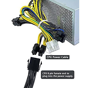COMeap 8 Pin to 4 Pin CPU Power Adapter, CPU 8 Pin Female to CPU 8 Pin ATX 4 Pin Male Converter Extension Cable for Motherboard 9.5-inch(24cm)