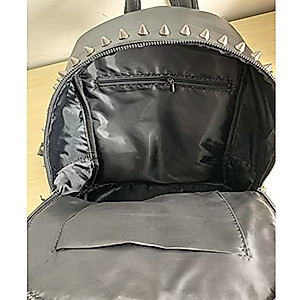 Women Skull Backpack Rivet Studded Fashion Daypack Gothic Purse Tassel Zipper (Slivet Round Rivet)