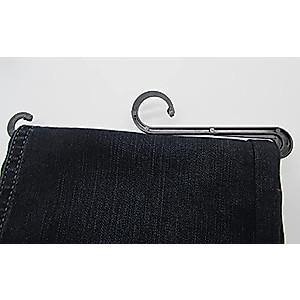 NAHANCO 305078048 Plastic Scarf/Tights/Leggings Hanger, 7 1/4", Black (Pack of 100)