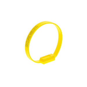 8 Inch Fixed Length Yellow Plastic Seal - 100 Pack