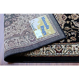 Bellagio Traditional Area Rug Runner 32 Inch X 15 Feet 10 Inch Black 401