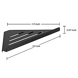 XiangYi 2 Pack Corner Shower Caddy, Adhesive Bathroom Shelf Wall Mounted, No Drilling Kitchen Racks Shower Caddies, Storage Organizer for Bathroom, Toilet, Kitchen and Dorm,Stainless Steel Black