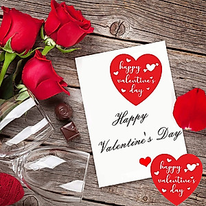 wootile Valentine's Day Heart Stickers, 2" Red Heart Shaped Labels 500 Pcs, Matte Finish for Gift Wrap, Decorations, Wedding Invitations, Party Favors, Crafts