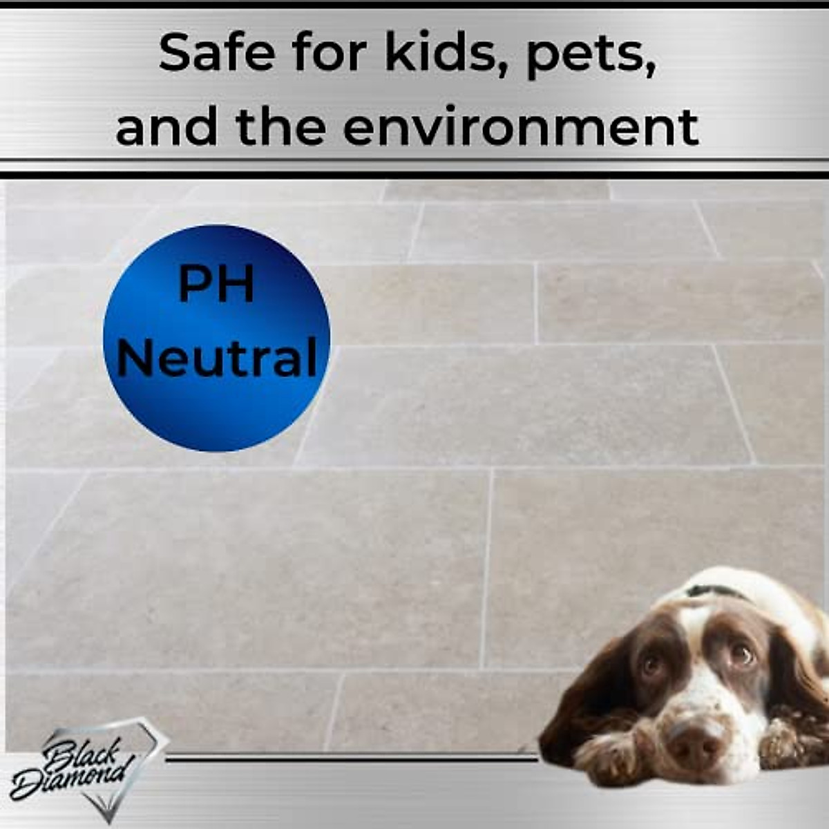 Black Diamond Stoneworks Limestone and Travertine Floor Cleaner: Natural Stone, Marble, Slate, Polished Concrete, Honed or Tumbled Surfaces. Concentrated Ph. Neutral.1 Gallon