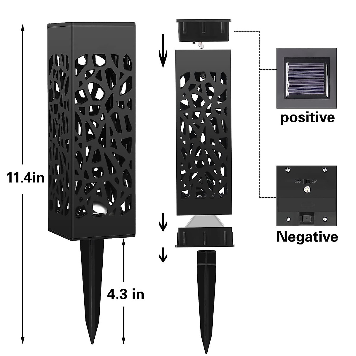 FIESTREL 10Pcs Solar Lights Solar Path Lights Outdoor Waterproof LED Garden Lights ，Decorative Landscape Lighting Automatic Led for Patio, Yard and Garden